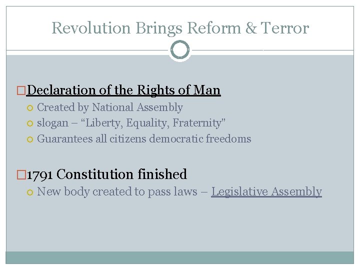 Bell Work Do you think the French Revolution