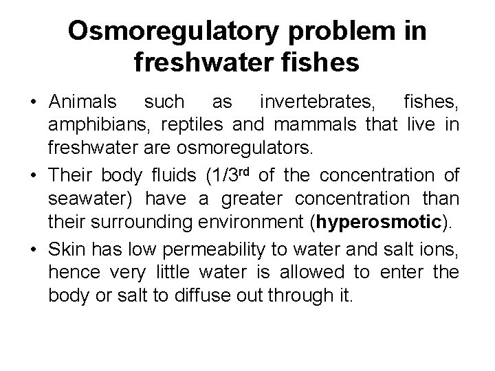 Chapter 4 Osmoregulation Definitions Most marine invertebrates have