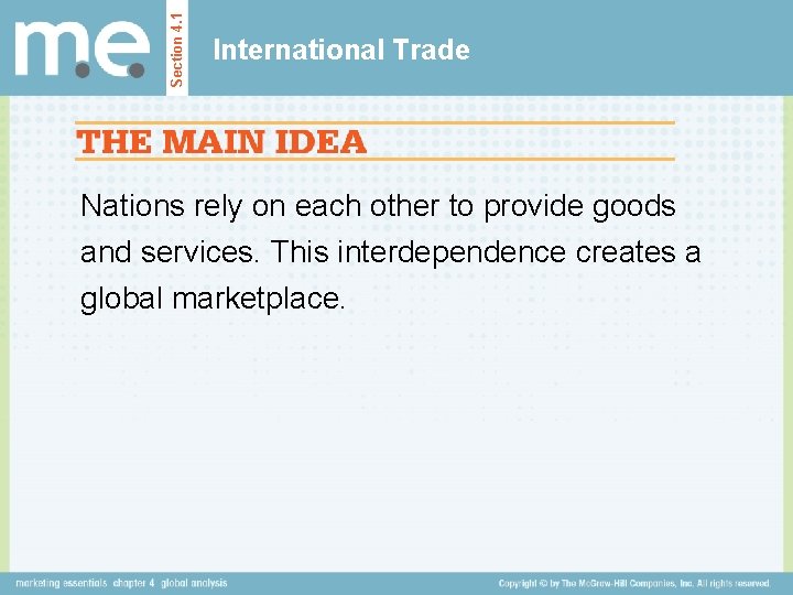 Chapter 4 global analysis Section 4 1 International