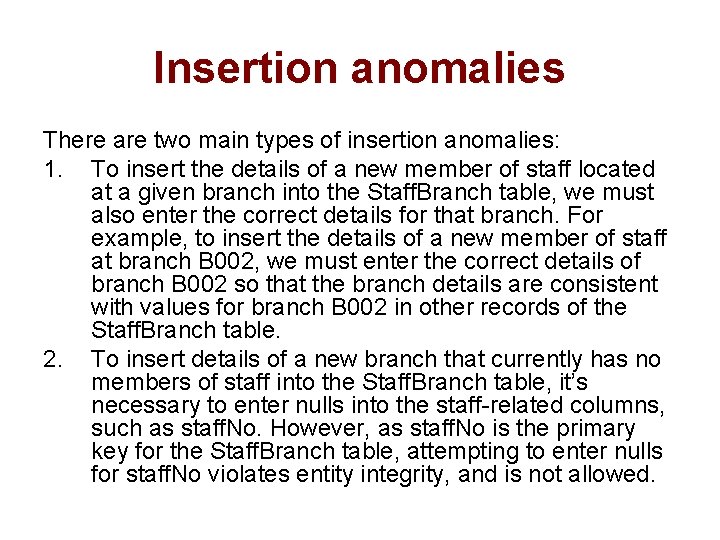Normalization Overview Earliest Formalized Database Design Technique And