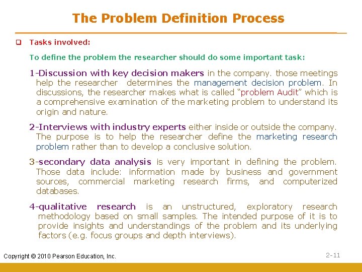 Chapter Two Defining the Marketing Research Problem and