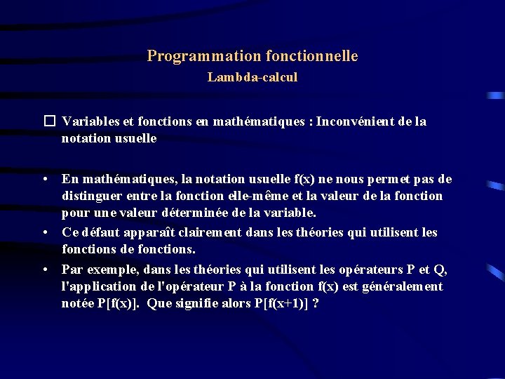 Programmation fonctionnelle Lambdacalcul A Introduction Dfinition Caractristiques Schma