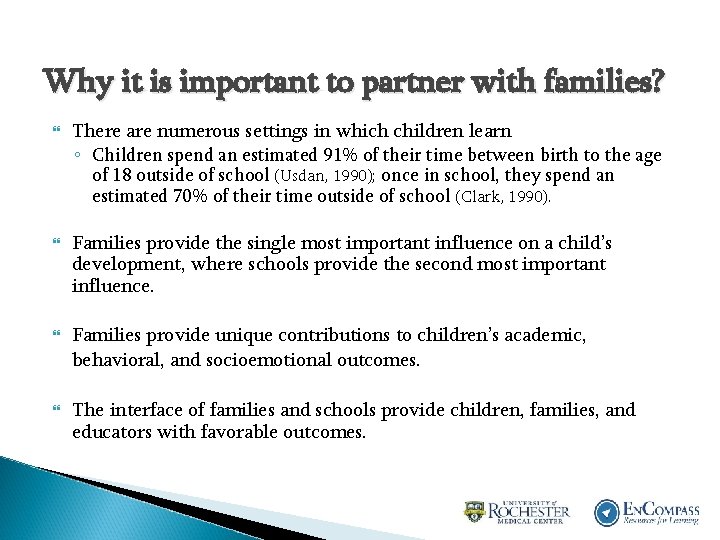 Collaborating with Families FamilySchoolCommunity Partnerships in ...
