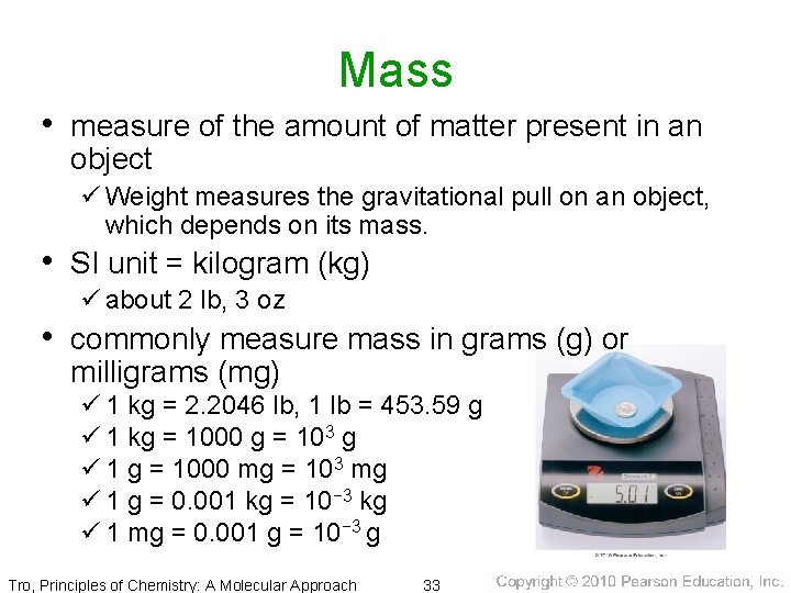 Chapter 1 Matter Measurement and Problem Solving Tro