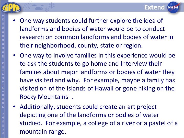 Landforms and Bodies of Water Developed by the