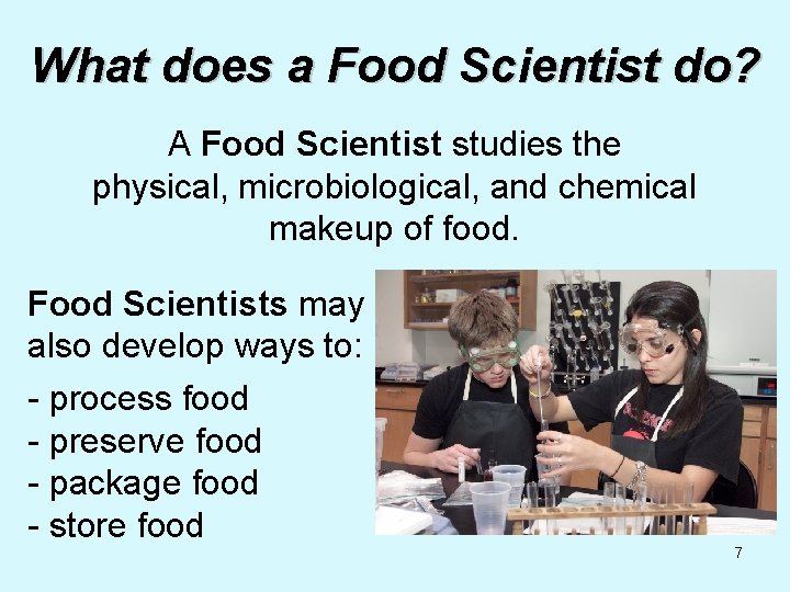 Food Science Technology Presentation prepared by Alice F