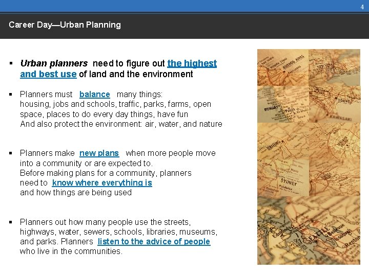 Urban City Planning Career Day Name of School