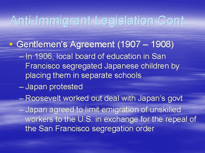 ImmigrationUrbanization Issues late 1800 searly 1900 s US