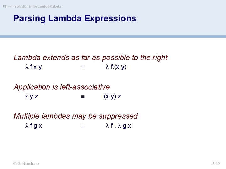 6 Introduction to the Lambda Calculus PS Introduction