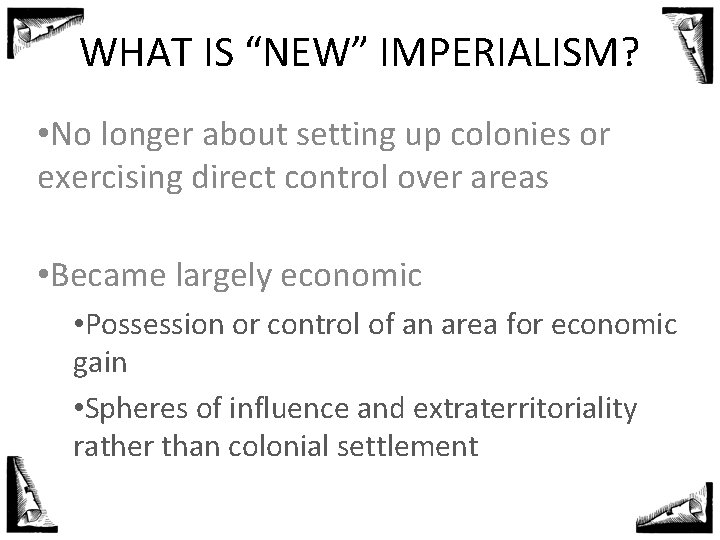 IMPERIALISM Beginnings and Basic Structures Student Handouts Inc