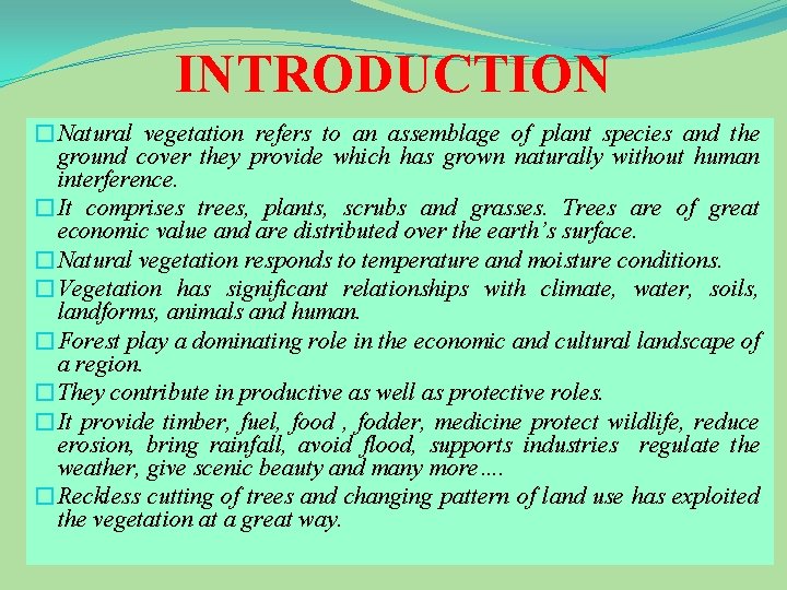 NATURAL VEGETATION IN USA Prepared and compiled by