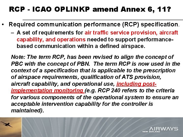 Performance Based Communications and Surveillance PBCS An introduction