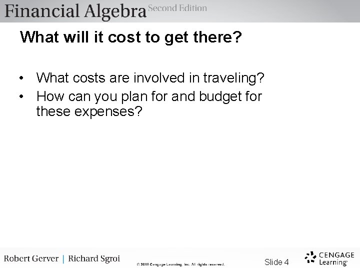 1 2 Travel Expenses1 OBJECTIVES Determine and interpret