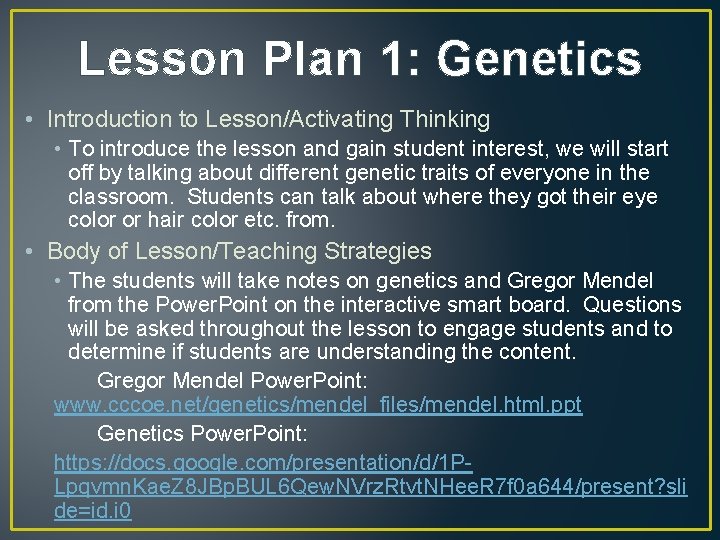 Biology Lesson Plans Christina Pelletier EDMS 6474 Columbus