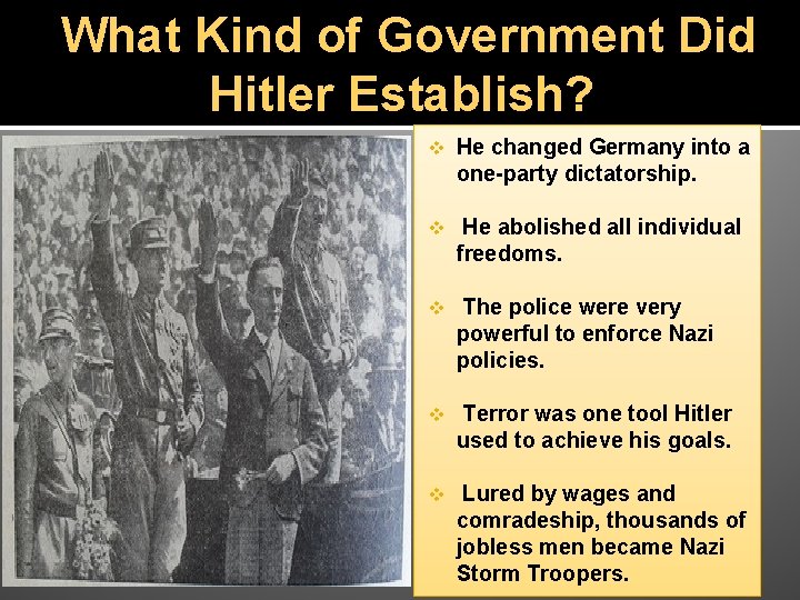 LEARNING ABOUT THE HOLOCAUST How Did Hitler Rise