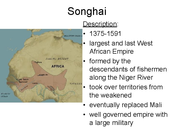 6 Early African Societies Standard Describe the diverse