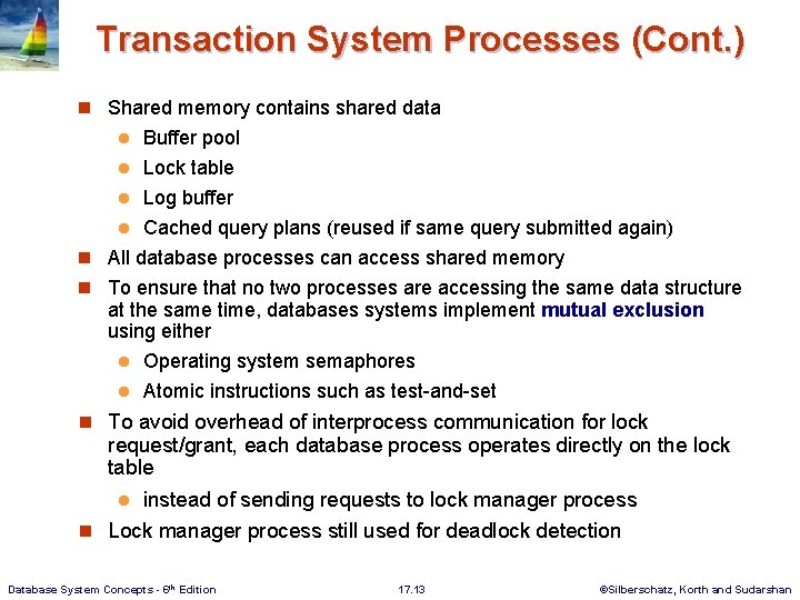 Chapter 17 Database System Architectures Database System Concepts