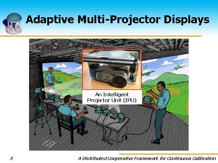 A Distributed Cooperative Framework for Continuous Multi Projector