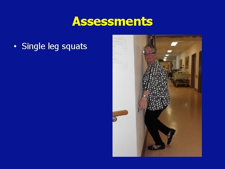 Single leg squats predict independent stair negotiation ability