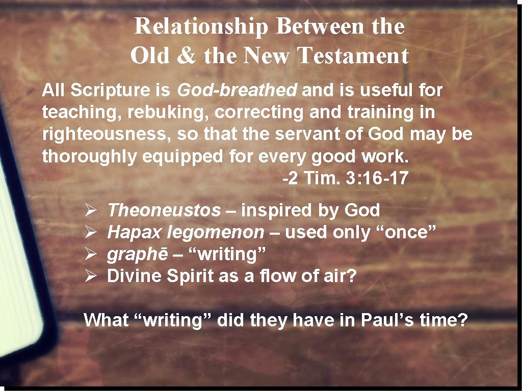 How to Study the Bible Week 3 Old