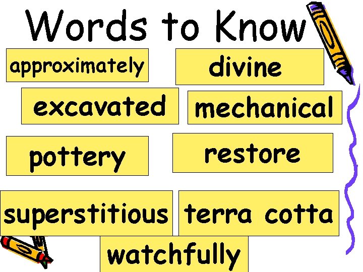 Emperors Silent Army Vocabulary Words Sixth Grade Unit