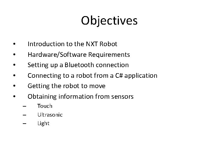 LEGO NXT Robot Programming Introduction to Programming a