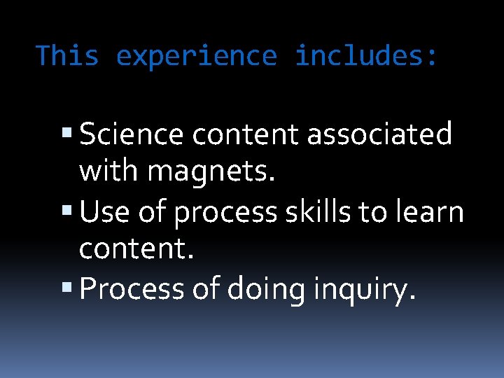 Magnet Inquiry Investigation Based on the work from