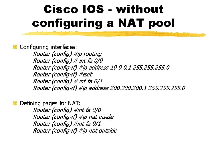Computer Networks Lab Materials Part 4 NAT IPv
