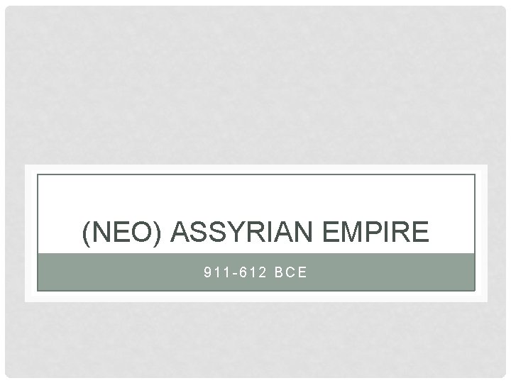 THE MEDITERRANEAN AND MIDDLE EAST 2000 500 BCE
