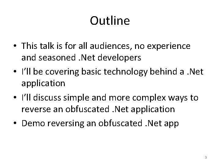 Reverse engineering an obfuscated Net application Travis Altman