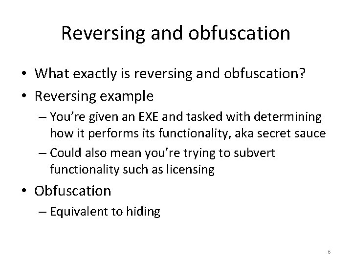 Reverse engineering an obfuscated Net application Travis Altman