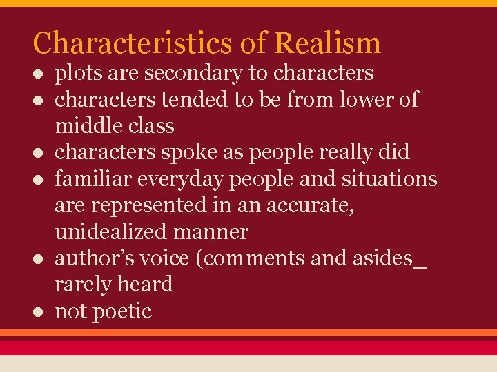 Realism in A Dolls House by Henrik Ibsen