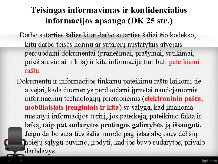 DARBO SANTYKI ADMINISTRAVIMAS STAIGOSE IR MONSE DARBO APMOKJIMO