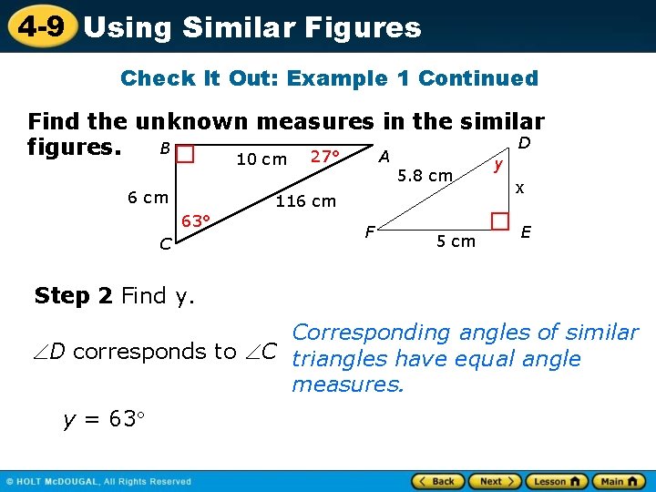 4 9 Using Similar Figures Warm Up Problem