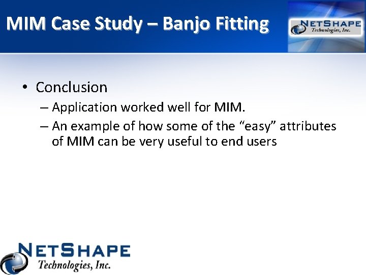 MIM Case Study Banjo Fitting Application AllTerrain Vehicles