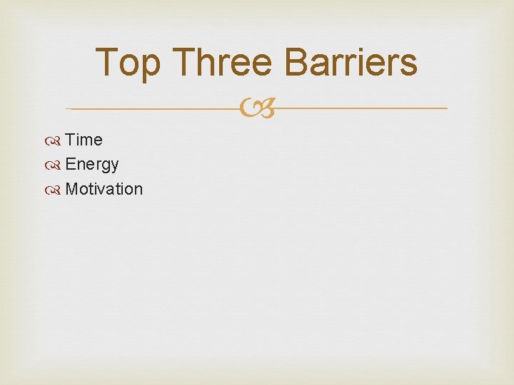 Addressing Barriers to Physical Activity Module B Lesson