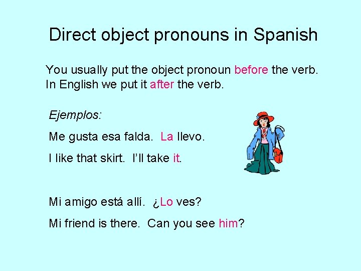 Los pronombres pronouns What is a pronoun A