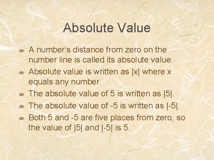 Integers the set of whole numbers and their