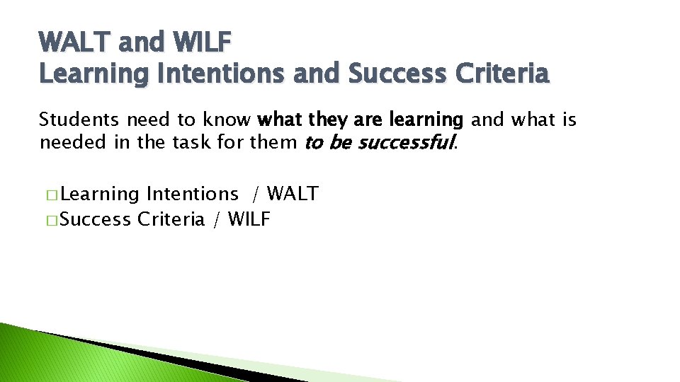 Visible Learning at St Bernards Model of Pedagogy