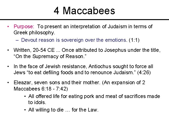 The Books of the Maccabees Kingdoms of Israel