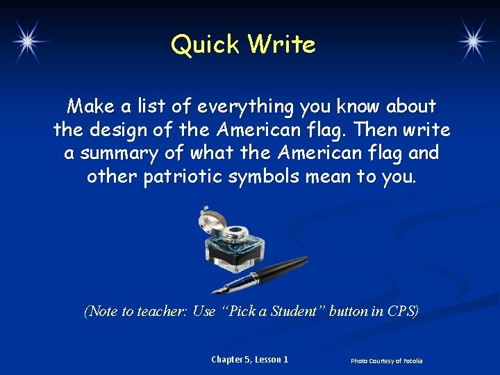 The American Flag and Other National Symbols WarmUp