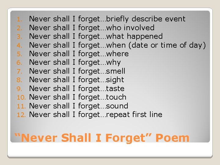 Night by Elie Wiesel Say Matter Mean Chart