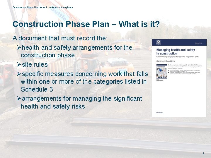 Technical Brief Part 2 Construction Phase Plan CPP