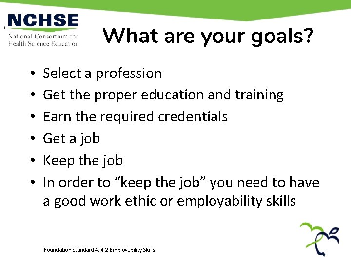 Employability Skills Foundation Standard 4 Employability Skills 4