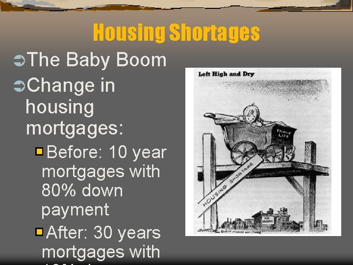 The Growth of Suburbia Suburbanization What does suburbanization