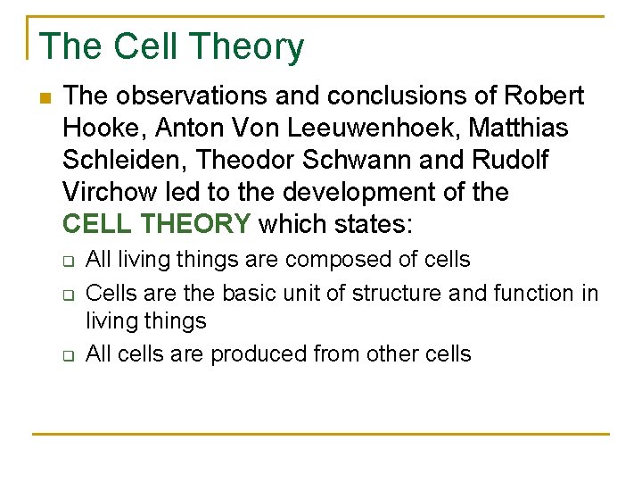 Discovering Cells are the basic unit of structure