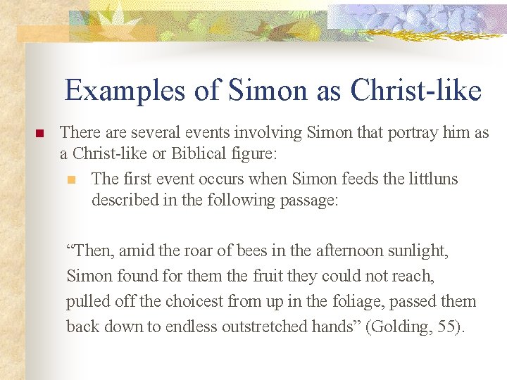 Symbolism in Lord of the Flies By Lesli