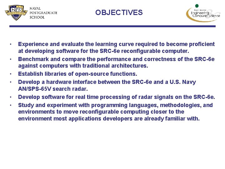 Algorithm and Programming Considerations for Embedded Reconfigurable Computers