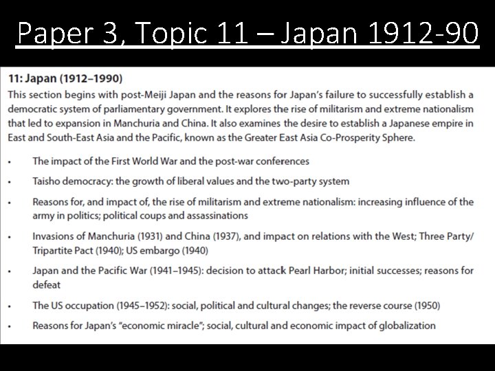 Introduction to IBDP History LO To understand how