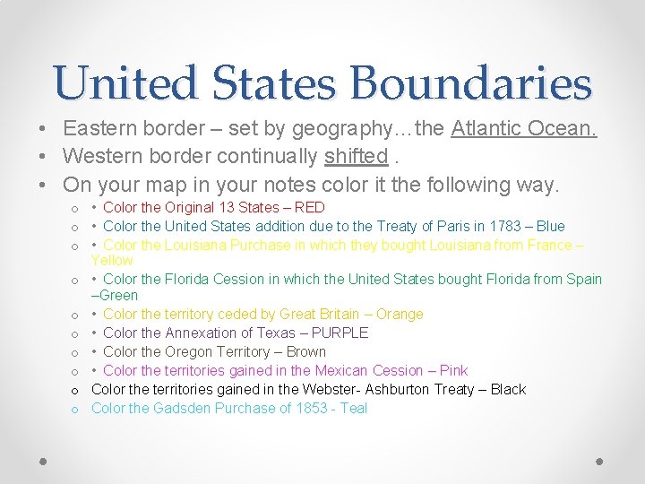 Borders and Powers Vocabulary Complete the circle maps